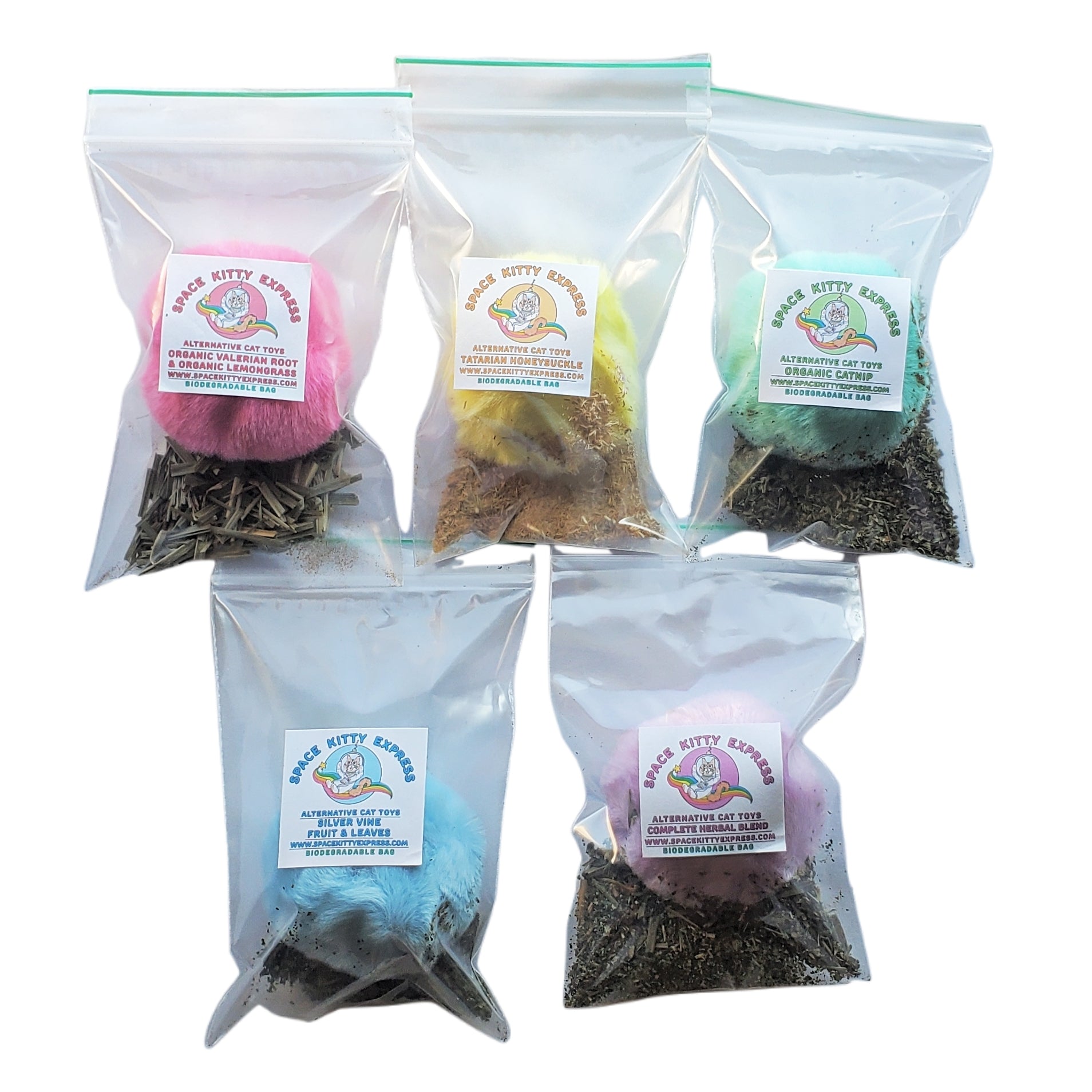 Space Puffs - 3-inch Puff Balls Marinated in Cat Herbs | Space Kitty ...
